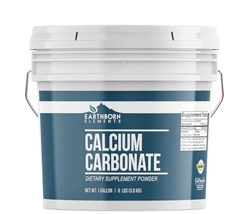Earthborn Elements Calcium Carbonate Powder (1 Gallon), Natural Antacid ...