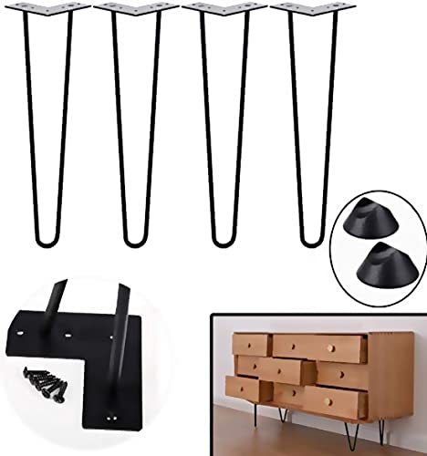 Nisorpa 28 inch Hairpin Table Legs Heavy Duty 2 Pins Furniture Legs ...
