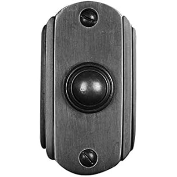 Wired Iron Circular Doorbell Chime Push Button in Black Powder Coat ...