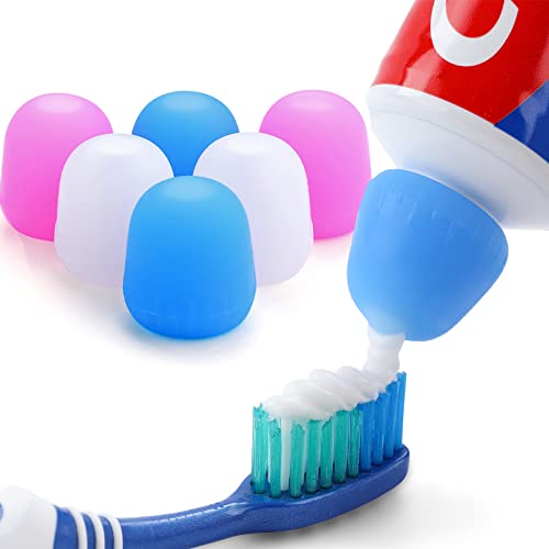 6 Pack Silcone Toothpaste Cap, Tnvee Reusable Self Closing Toothpaste ...