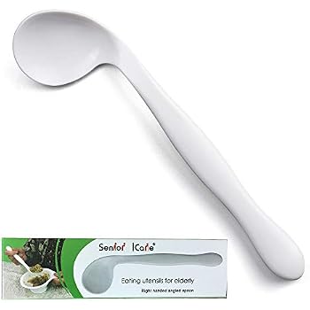 Amazon.com : 2pcs Curved Utensils Right Handed Stainless Steel Angled ...