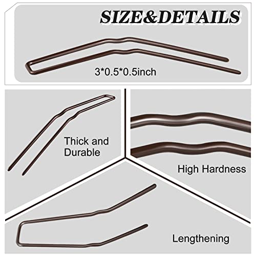 24 Pcs U Shaped Ballet Bobby Pins U Pin Hair Styling Pins for Updo with ...