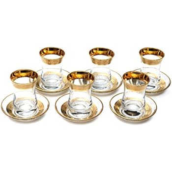 Amazon.com | Turkish Tea Glass Set Plain - 4.25 OZ by Pasabahce: Tea ...