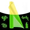 HTVRONT Glow in Dark Permanent Vinyl Neon Permanent Adhesive Vinyl Roll ...
