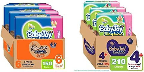 BabyJoy Culotte, Size 6, Junior XXL, 16+ kg, Giant Box, 150 Diaper ...