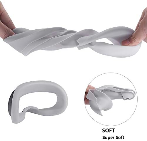 Simumu Silicone Face Cover&Lens Protect Cover for Oculus Quest 2，Soft ...