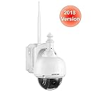 Amazon.com : Dericam Outdoor WiFi IP Security Camera, PTZ Camera, 4x ...