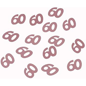 Amazon.com: 100 PCS Gold Glitter Number 60 Table Confetti 60th Birthday ...