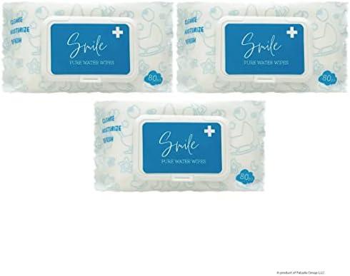 Smile Pure Water Wipes, 240 count, Cleanse, Moisturize, Refresh ...