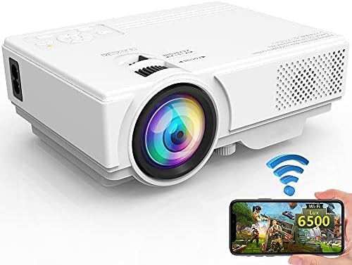 Projector with WiFi, 6500 Lumen Outdoor Projector, 1080P Full HD ...