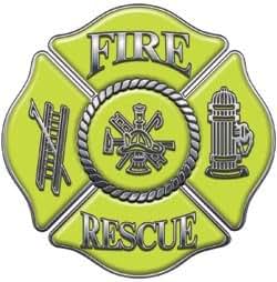 Amazon.com: Fire Rescue Maltese Cross Decal - Yellow - 3" h ...