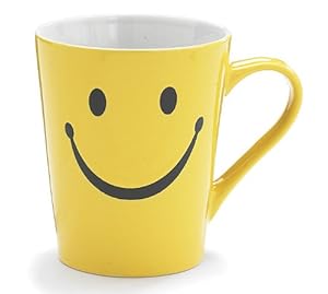 Amazon.com: 1 X Smiley Happy Face 14 oz Stoneware Coffee Mug/Cup ...