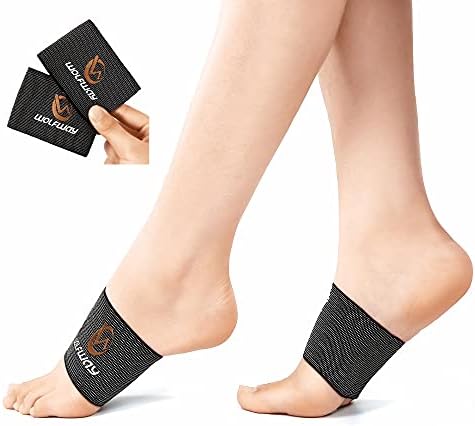 WOLFWAY Highest Copper Arch Supports Foot Wrap Bandage for Women Men ...