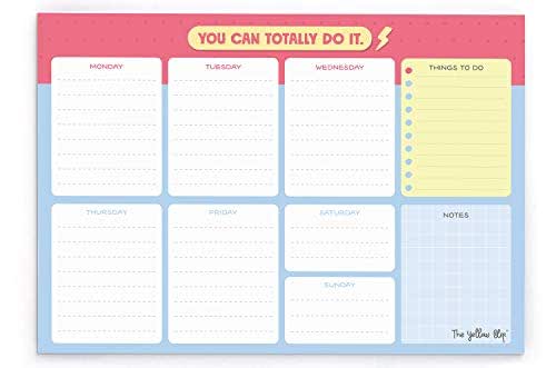 The Yellow Clip - Planner semanal de escritorio, Organizador por semana ...
