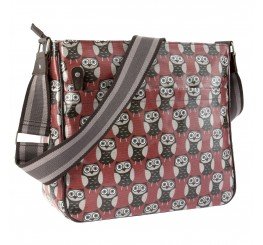 Nicky James - Messenger Bag - Red Owls: Amazon.co.uk: Luggage