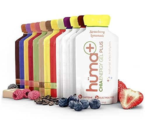 Huma Plus (Double Electrolytes) Chia Energy Gel, Variety Pack - Stomach ...