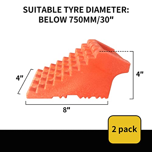 ROBLOCK Premium Wheel Chocks 8" x 4" x 4" Heavy Duty Chock Block with ...