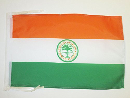 Amazon.com : AZ FLAG Miami Flag 18'' x 12'' Cords - Miami City ...