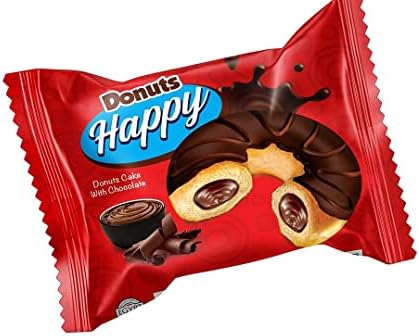 سعر Happy donuts cake with chocolate - One Pack of 4 Pieces فى مصر | بواسطة امازون مصر | سوبر ...