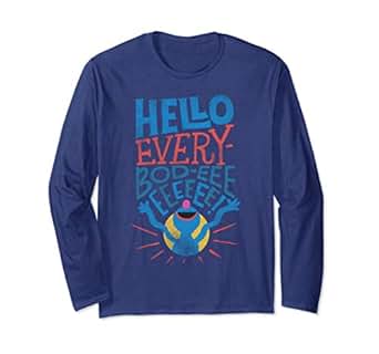 Amazon.com: Sesame Street Grover Hello Everybody Long Sleeve T-Shirt ...