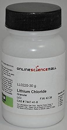 Lithium Chloride Powder - Lab Grade Laboratory Reagent, 30g: Amazon.com ...