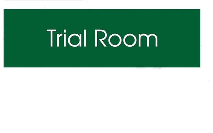 Buy SIGN EVER Trial Room Sign Sticker 2 Nos for Shop Mall -Wall Cabin ...