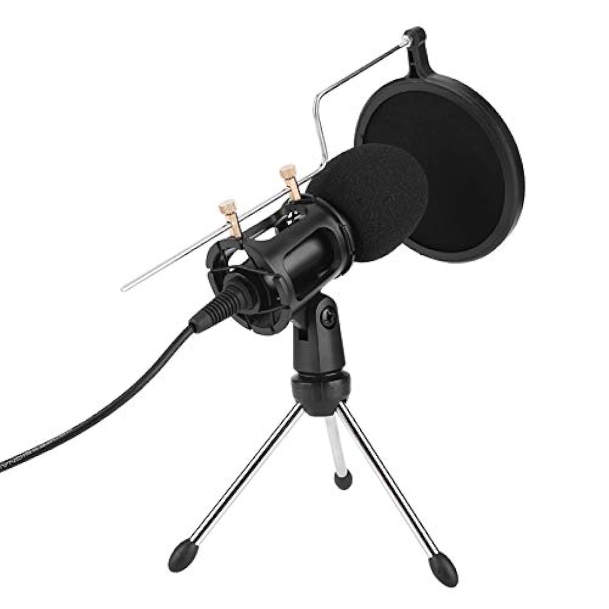 해외 용량성 마이크마이크컴퓨터휴대폰용 접이식식 삼각 스탠드 부착 플러그 앤드 플레이 라이브 마이크 유선 마이크 비디오 회의