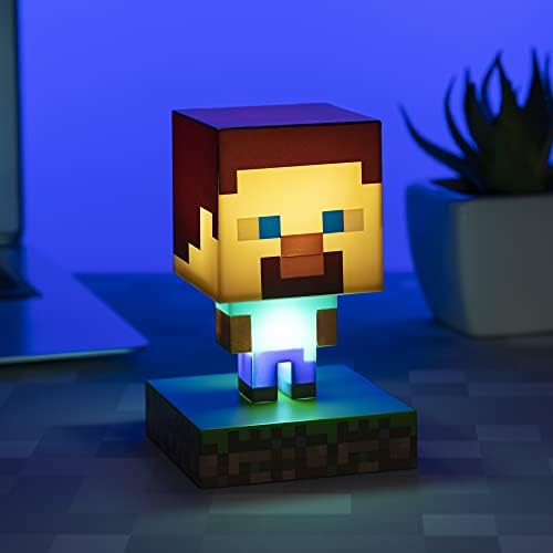 Minecraft Steve Icon Light Collectible Figure | Officially Licensed ...