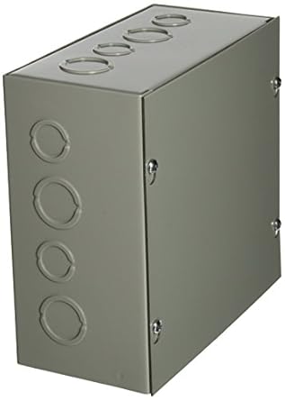Hoffman ASE8X8X4 Pull Box, Screw Cover with Knockouts, Steel, 8" x 8" x ...