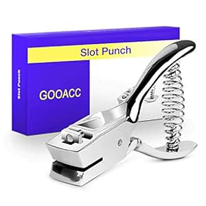 Badge Hole Slot Punch for ID Cards Hand Held, One Slot Puncher, 15mm x ...