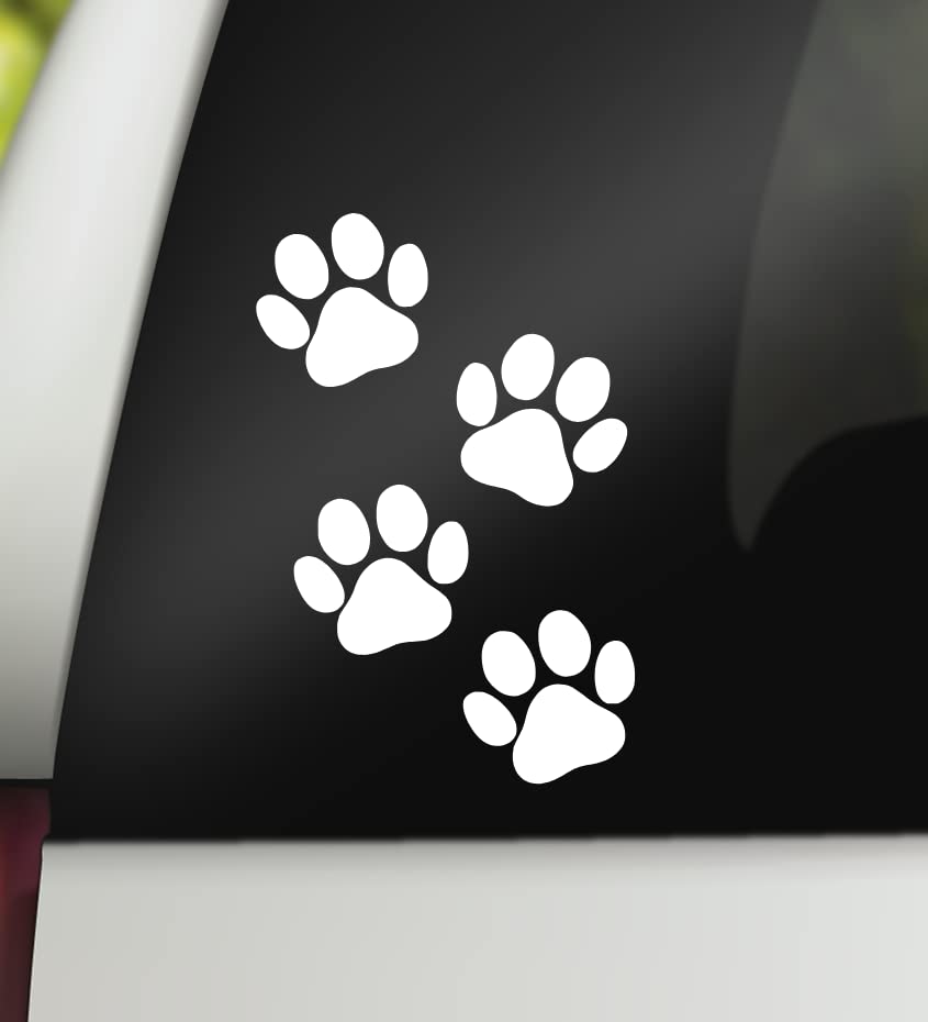 Paw Prints Decal | Dog Paw Cat Paw Car Decal Sticker | Dog Decal Cat ...
