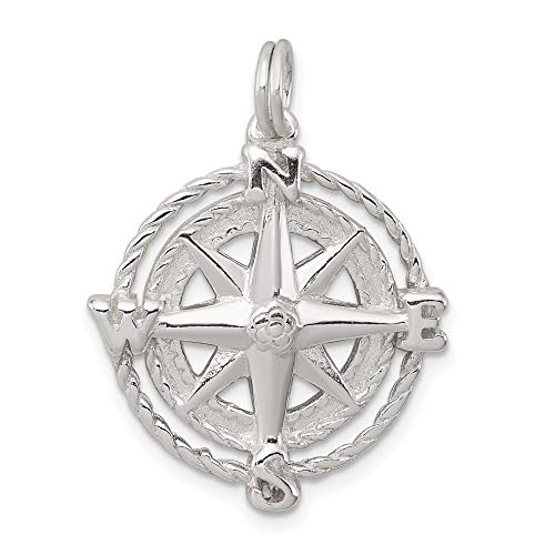 Sterling Silver Compass Rose Charm Pendant Jewelry in Pakistan ...