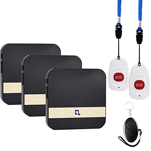 Wireless Caregiver Pager, PGYFDAL Patient Smart Call System 500 ft ...