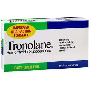 Amazon.com: TRONOLANE HEM SUPPOSITORIES Pack of 10 by LEE ...