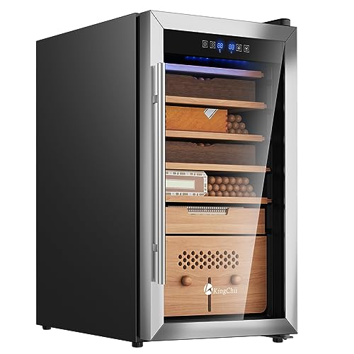 KingChii Upgrade 82L Electric Cigar Humidor Temperature & Humidity ...