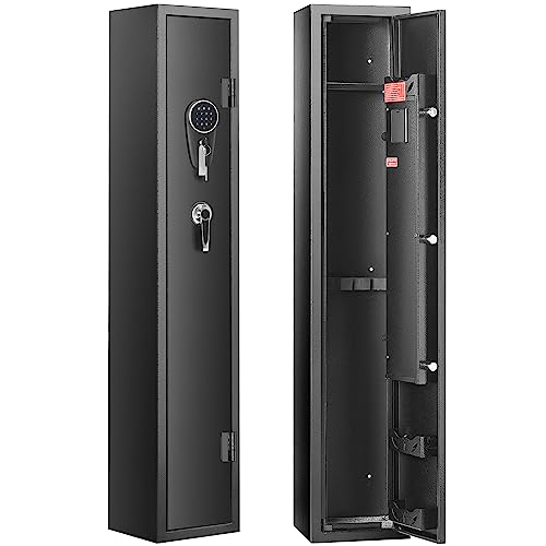 VEVOR 3-4 Rifles Gun Safe, Rifle Safe with Digital Keypad & Lock, Quick ...