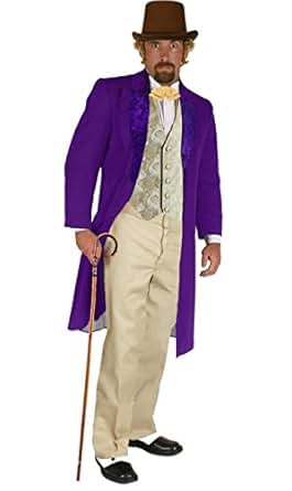 Amazon.com: Willy Wonka Famous Character Costume Adult: Clothing