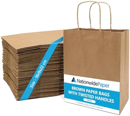 سعر Nationwide Paper 300pcs Small Brown Paper Bags, Party Bags, Gift ...