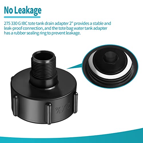 275 330 G IBC Tote Fittings Tank Water Tank Connector 2 Inch Fitting ...