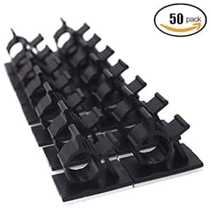 Amazon.com: Cable Management Clips (1'' 0.75'') Adjustable Adhesive ...