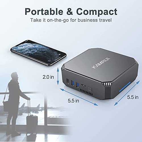 Mini PC Windows 10 pro, 8GB RAM 128GB SSD Small Computer, 10W TDP Low ...