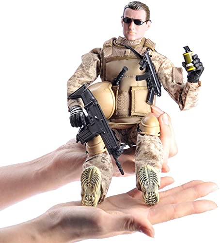 1/6 Scale Army Military Soldier Action Figures, 12 Inch Flexible ...