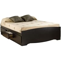 Amazon.com: Prepac Mate's Queen 6 Drawer Platform Storage Bed, 81.5" L ...