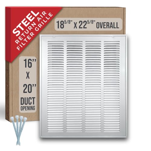 Fits 16x20 Duct Opening | Steel Return Air Filter Grille by Handua ...