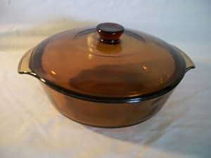 Amazon.com: Anchor Hocking 1.5 qt Amber Brown Casserole Baking Dish ...