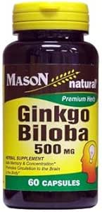 Amazon.com: Mason Natural, Ginkgo Biloba 500 mg, 60 Capsules: Health ...