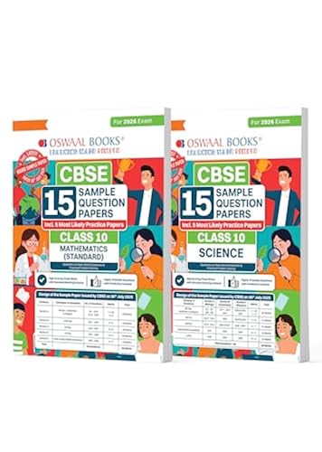 Oswaal CBSE 15 Sample Question Papers Class 10 Maths Standard & Science ...