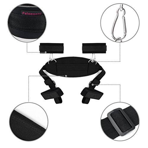 Bondage Restraints Kit with Adjustable Straps Padded Wrist Ankle Cuffs ...