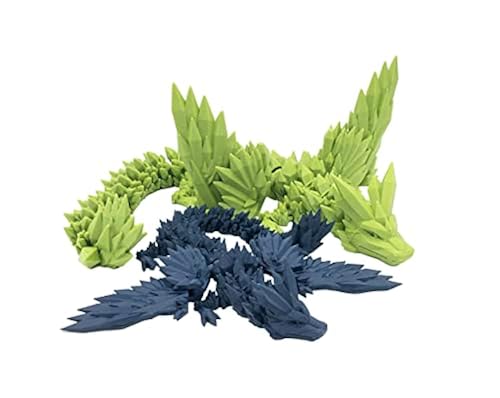 3D Printed Articulated Flexi Winged Flying Crystal Dragon Fidget Toy ...