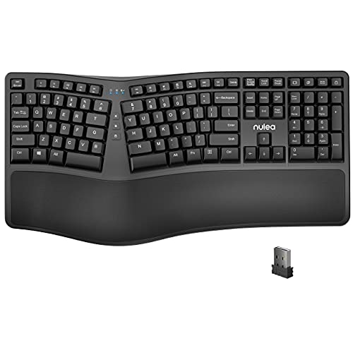 Mua 2.4G Wireless Ergonomic Split Keyboard with Pillowed Wrist Rest ...
